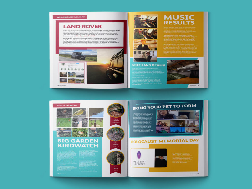 School Magazine Design – London, Manchester, UK