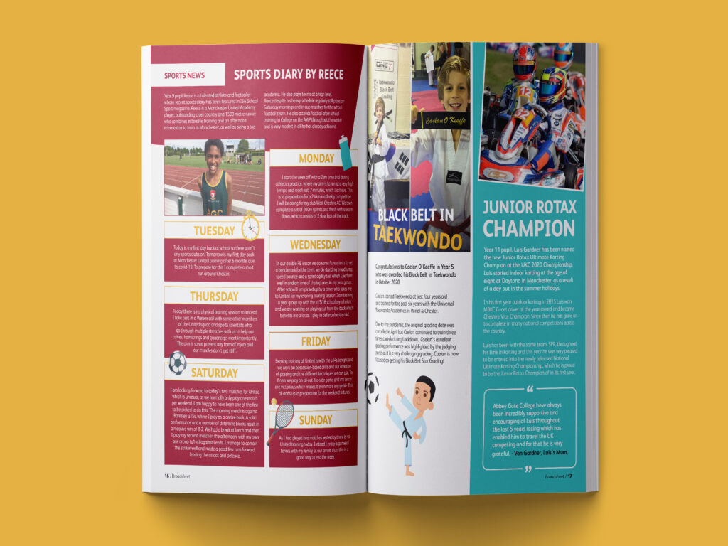School Magazine Design – London, Manchester, UK