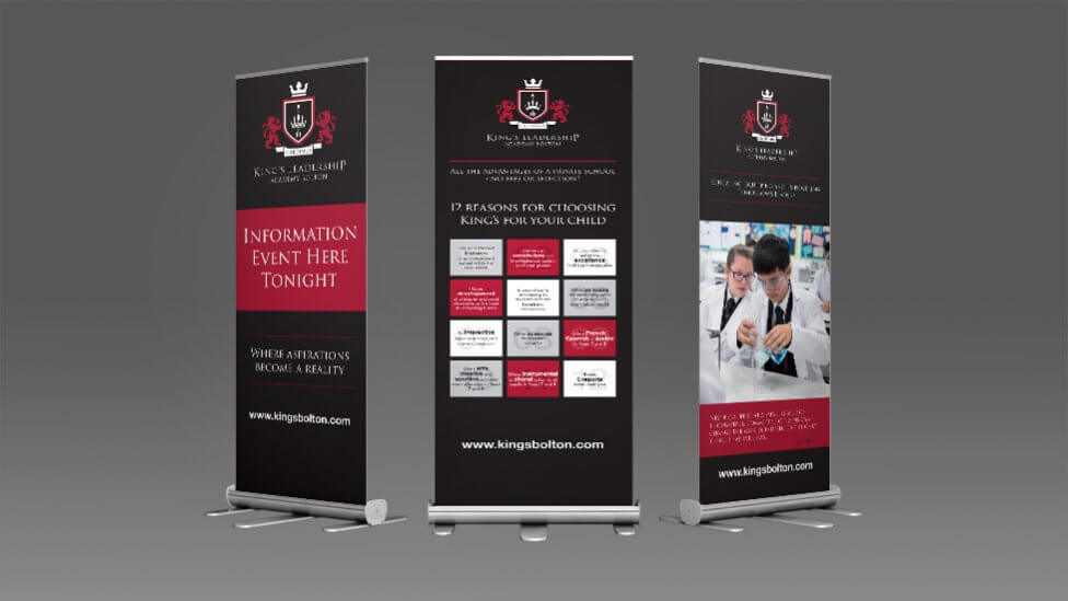 School Pull-up Banners – London, Cheshire, Cambridge UK